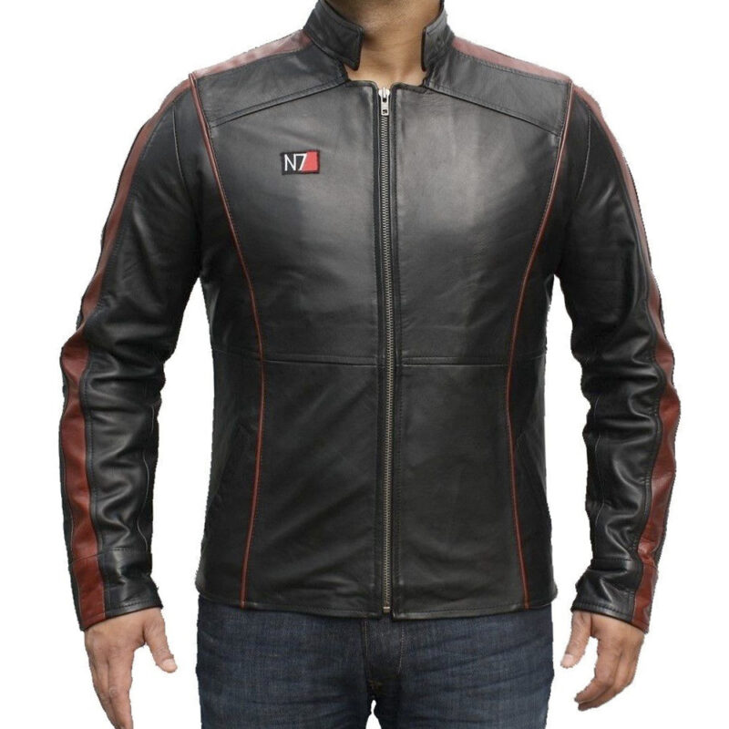 Mass Effect 3 N7 Biker Leather Jacket - Clara Leather Jackets