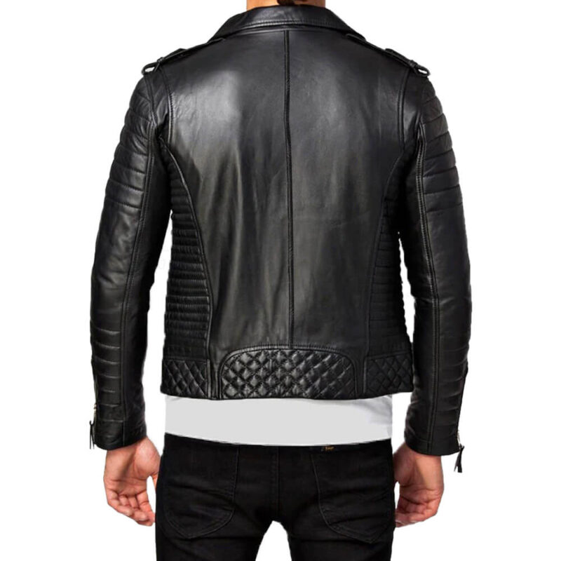 Men's Black Vintage Retro Leather Jacket - Clara Leather Jackets